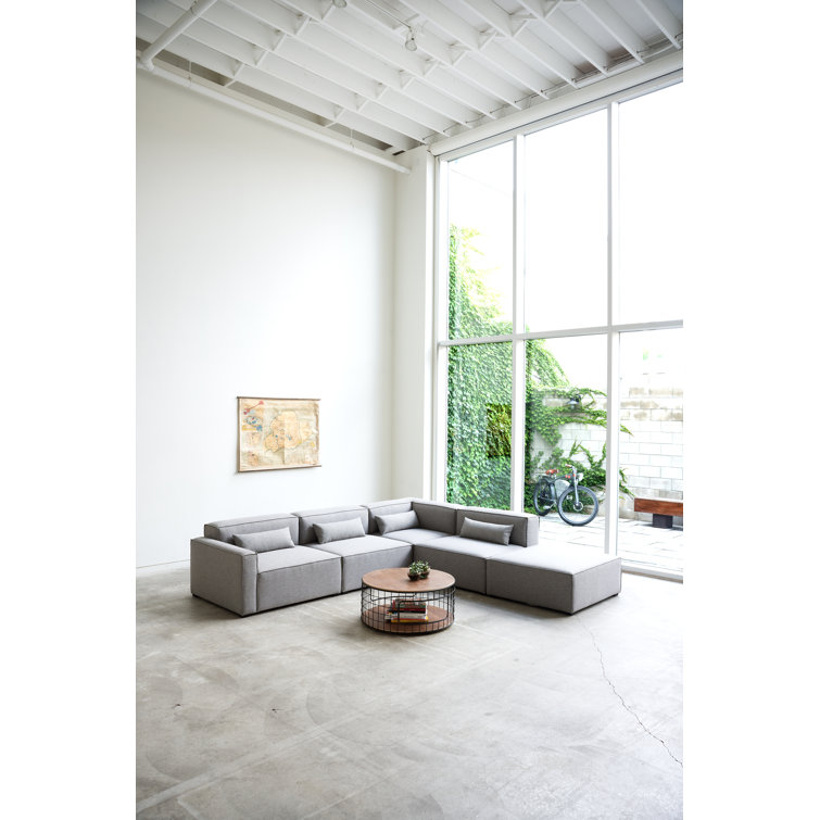 Gus Modern Mix Modular Sectional with Ottoman & Reviews | Wayfair